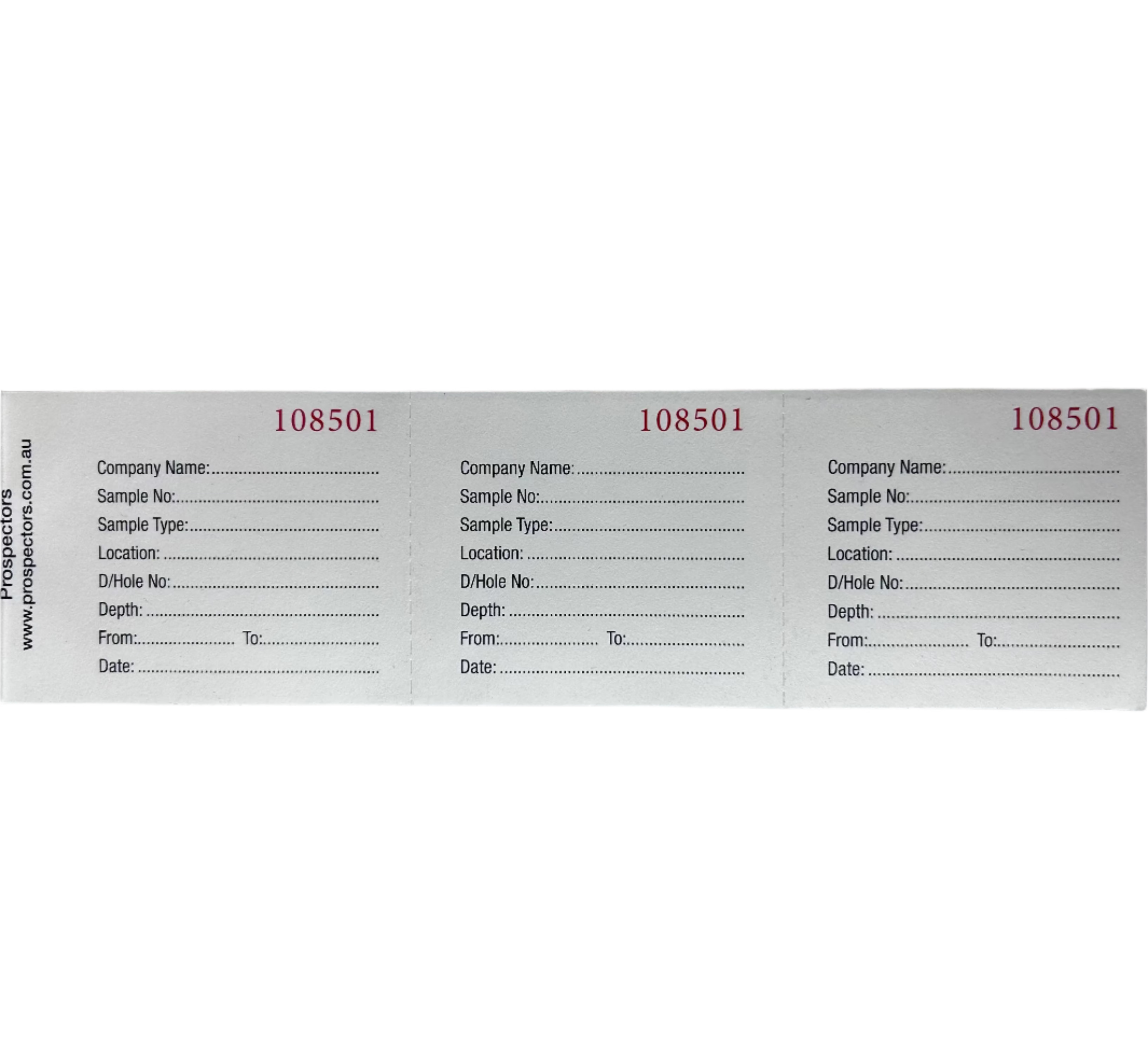 Weatherproof Sample Ticket Book
